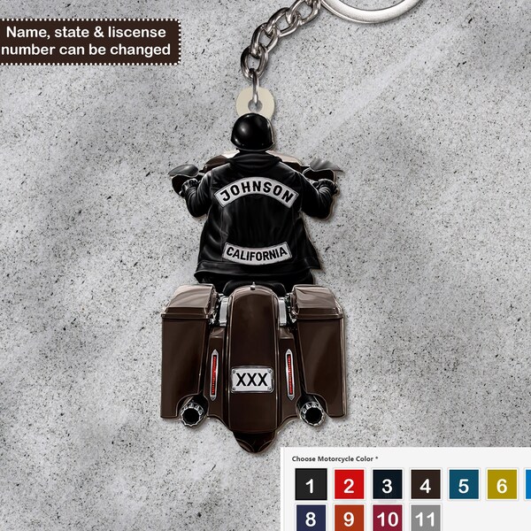 Motorcycle Keychain - Etsy