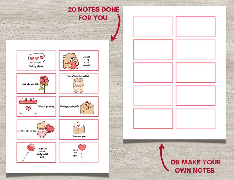 Valentine's Day Affirmation Cards for Kids, Valentines Day Cards for ...