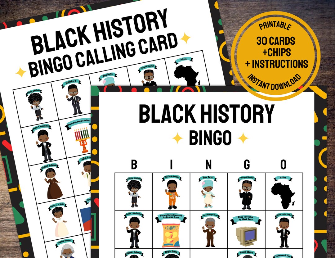Black History Bingo, Black History Game, Black History Month, Black ...