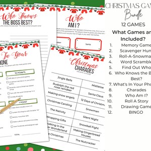Christmas Game Bundle, Family Games, Christmas Party Games, Christmas ...