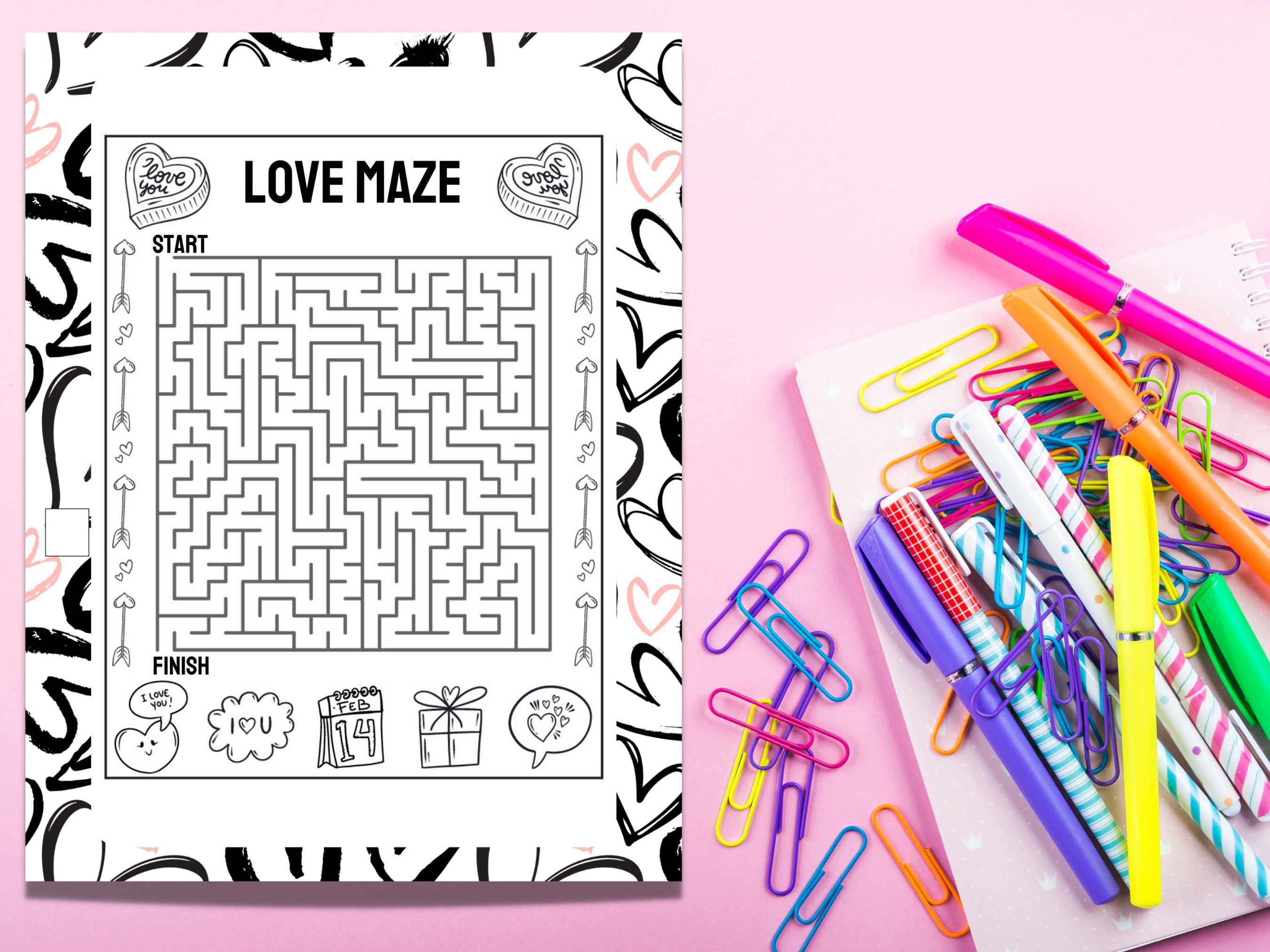 Valentine's Day Printable Party Bundle for Kids, Valentine's Day Games ...