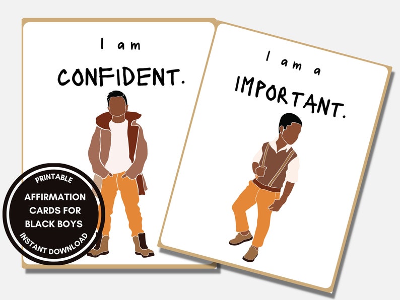 Affirmation Cards for Black Boys, Affirmation Cards for Kids,kids ...