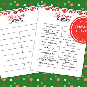 Christmas Charades, Christmas Party Game, Christmas Office Party Games ...
