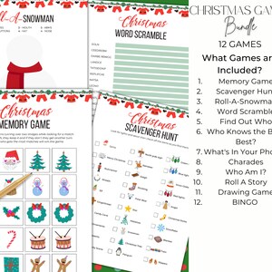 Christmas Game Bundle, Family Games, Christmas Party Games, Christmas ...