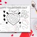 Valentine's Day Activity Placemat for Kids, Valentine's Day Activity ...
