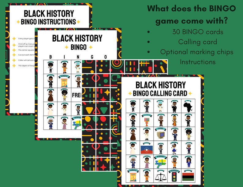 Black History Bingo, Black History Game, Black History Month, Black ...