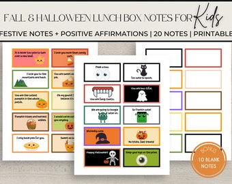 Printable Fall Lunchbox Notes - Etsy