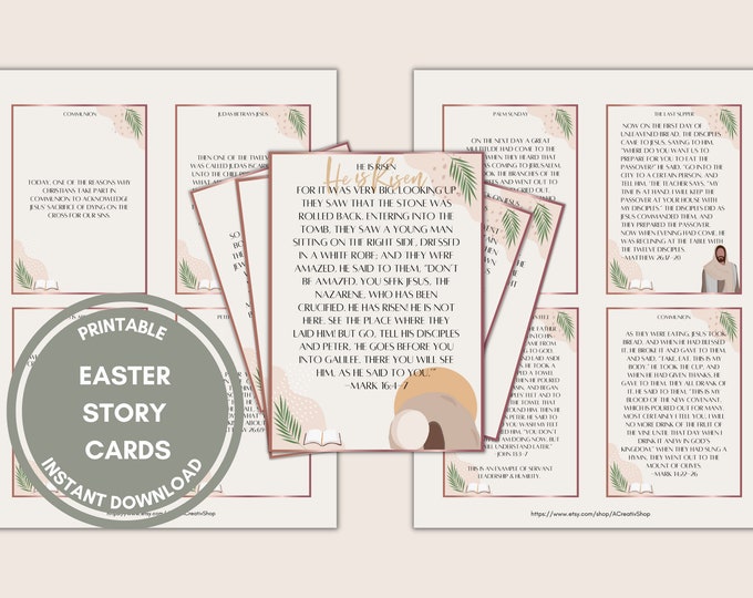 Easter Story Cards Holy Week Story Cards - Etsy Canada