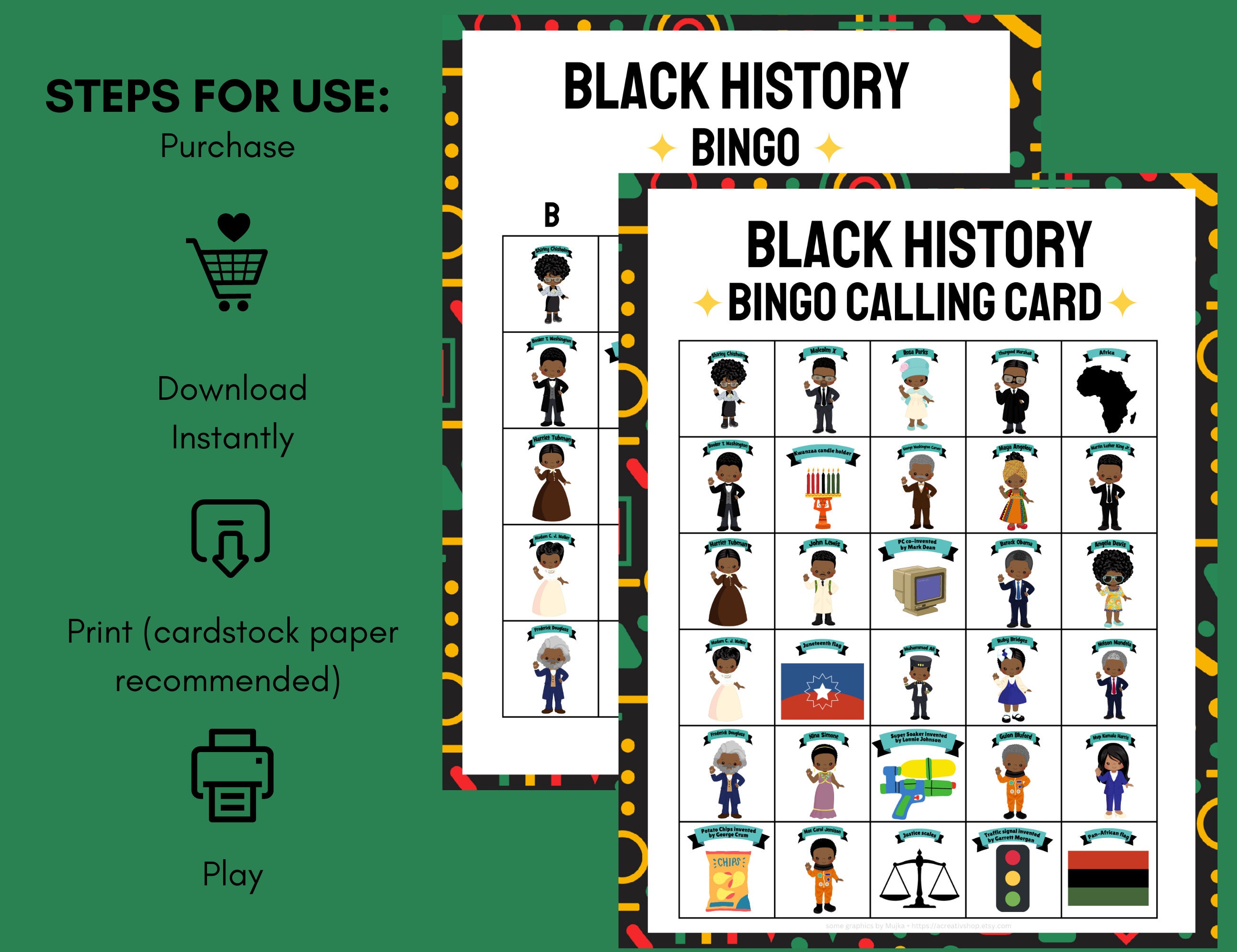 Black History Bingo, Black History Game, Black History Month, Black ...