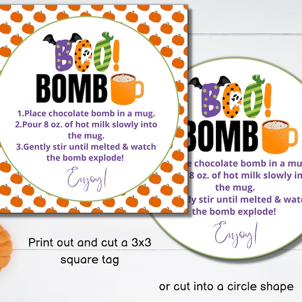 Hot Cocoa Bomb Tag - Etsy