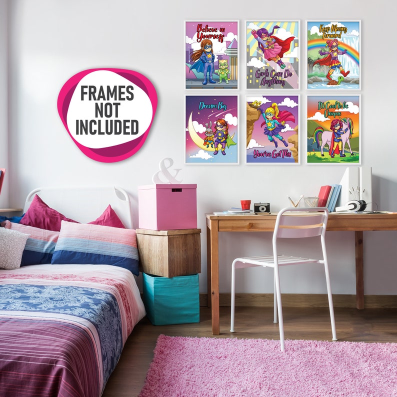 Kanru Motivational Posters for Girls, Girl's Room Inspirational Wall ...