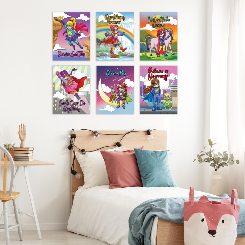 Kanru Motivational Posters for Girls, Girl's Room Inspirational Wall ...