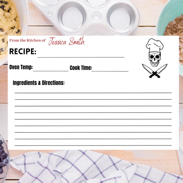 Personalized Recipe Cards - Etsy
