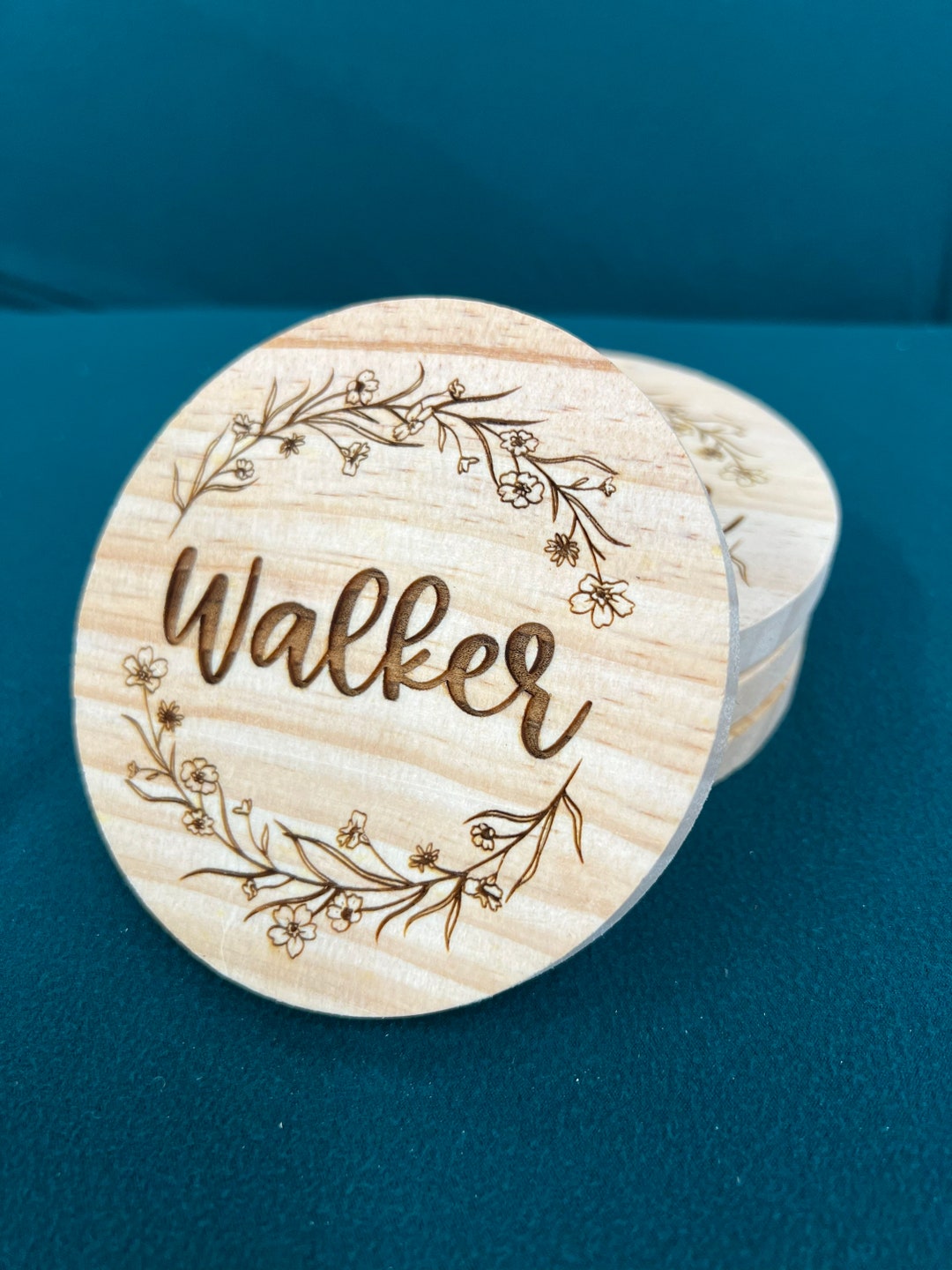 Personalized Coasters - Pine Coasters - Wedding Coasters - Personalized ...