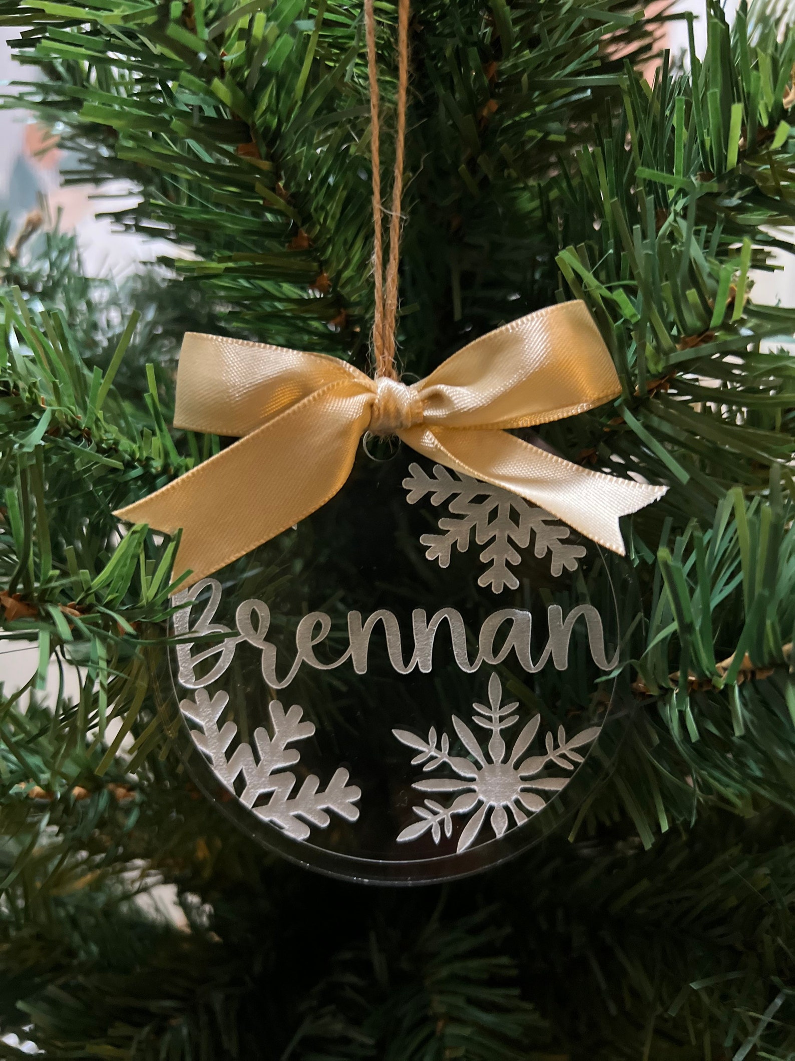 Personalized Ornament Snowflake Ornament Custom Engraved - Etsy