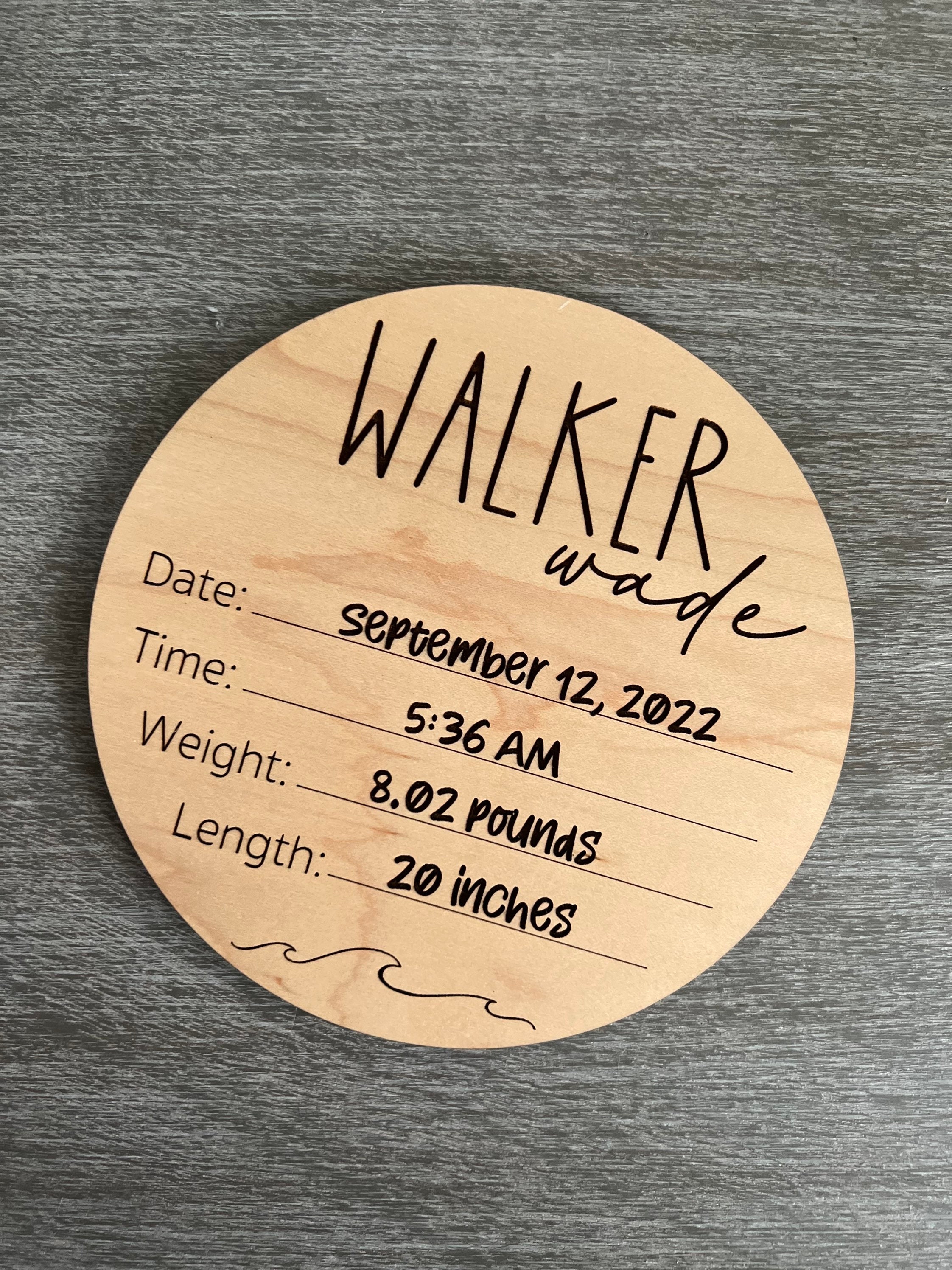 Personalized Baby Stats Sign Personalized Birth Announcement - Etsy