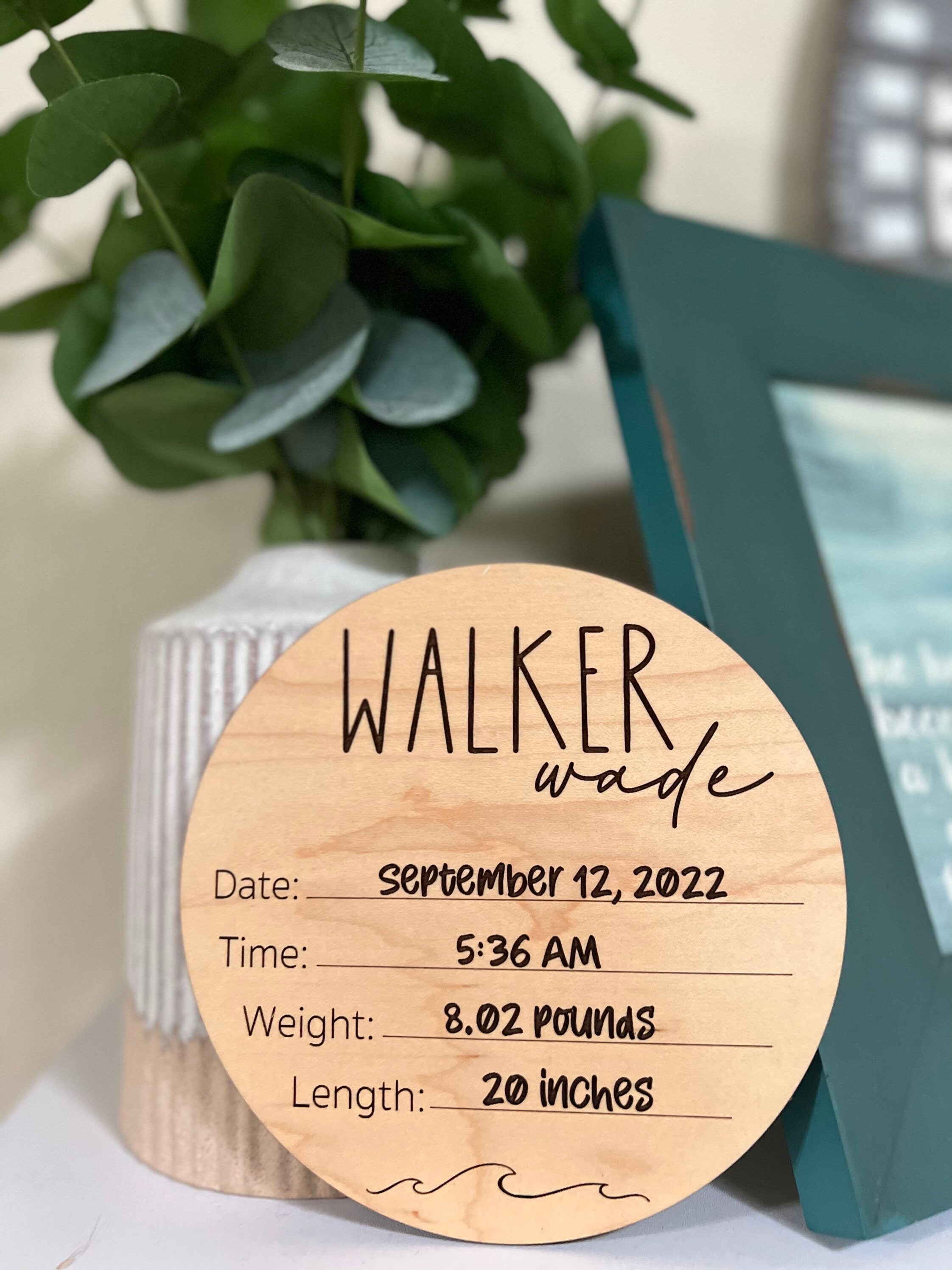 Personalized Baby Stats Sign Personalized Birth Announcement - Etsy
