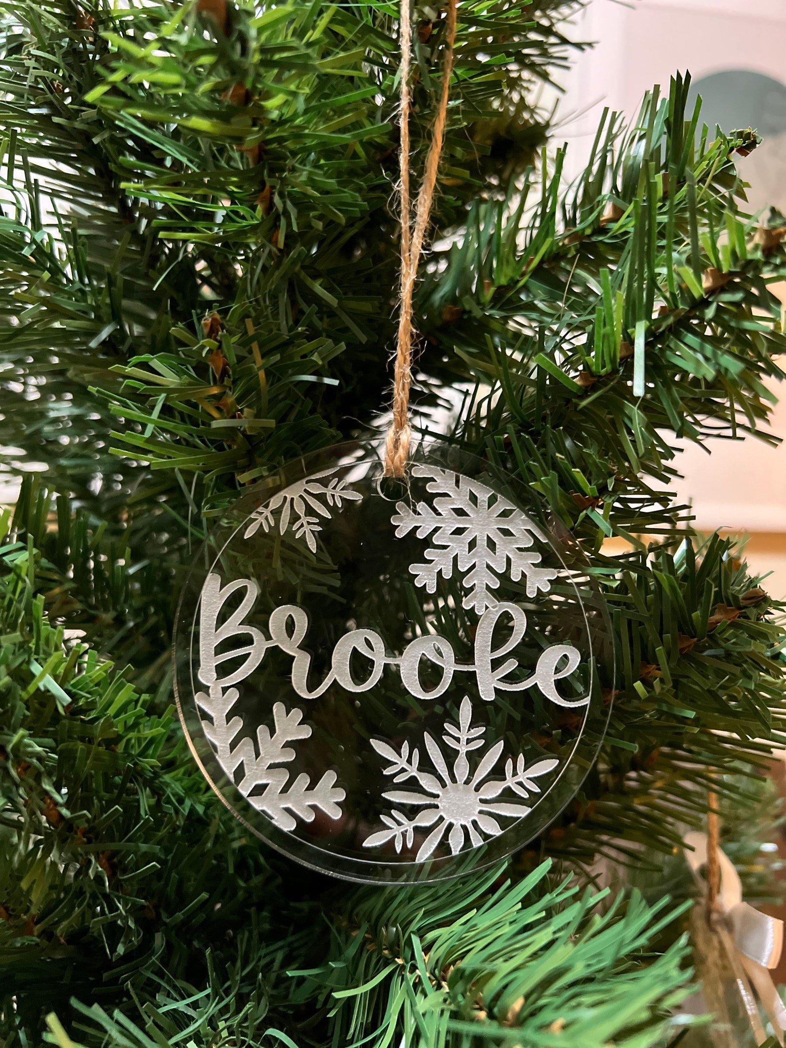 Personalized Ornament - Snowflake Ornament - Custom Engraved Ornament ...