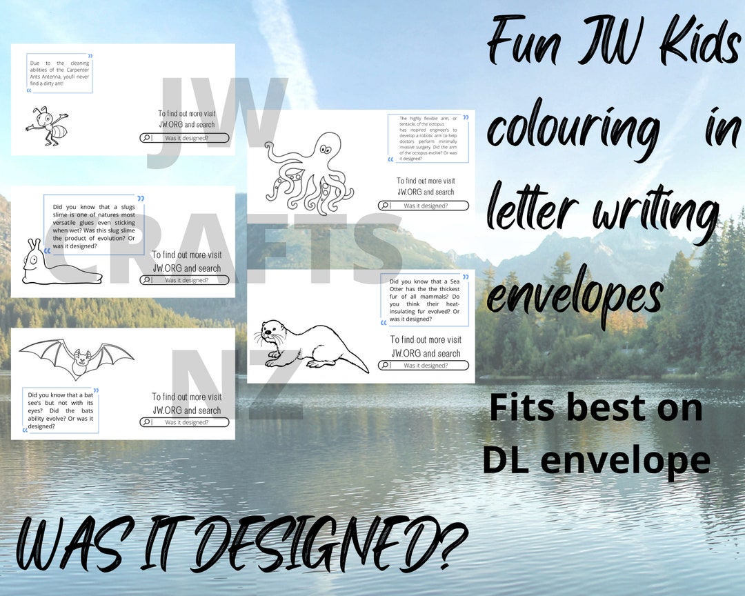 JW Kids Was It Designed Colouring in Envelope * JW Letter Writing * JW ...