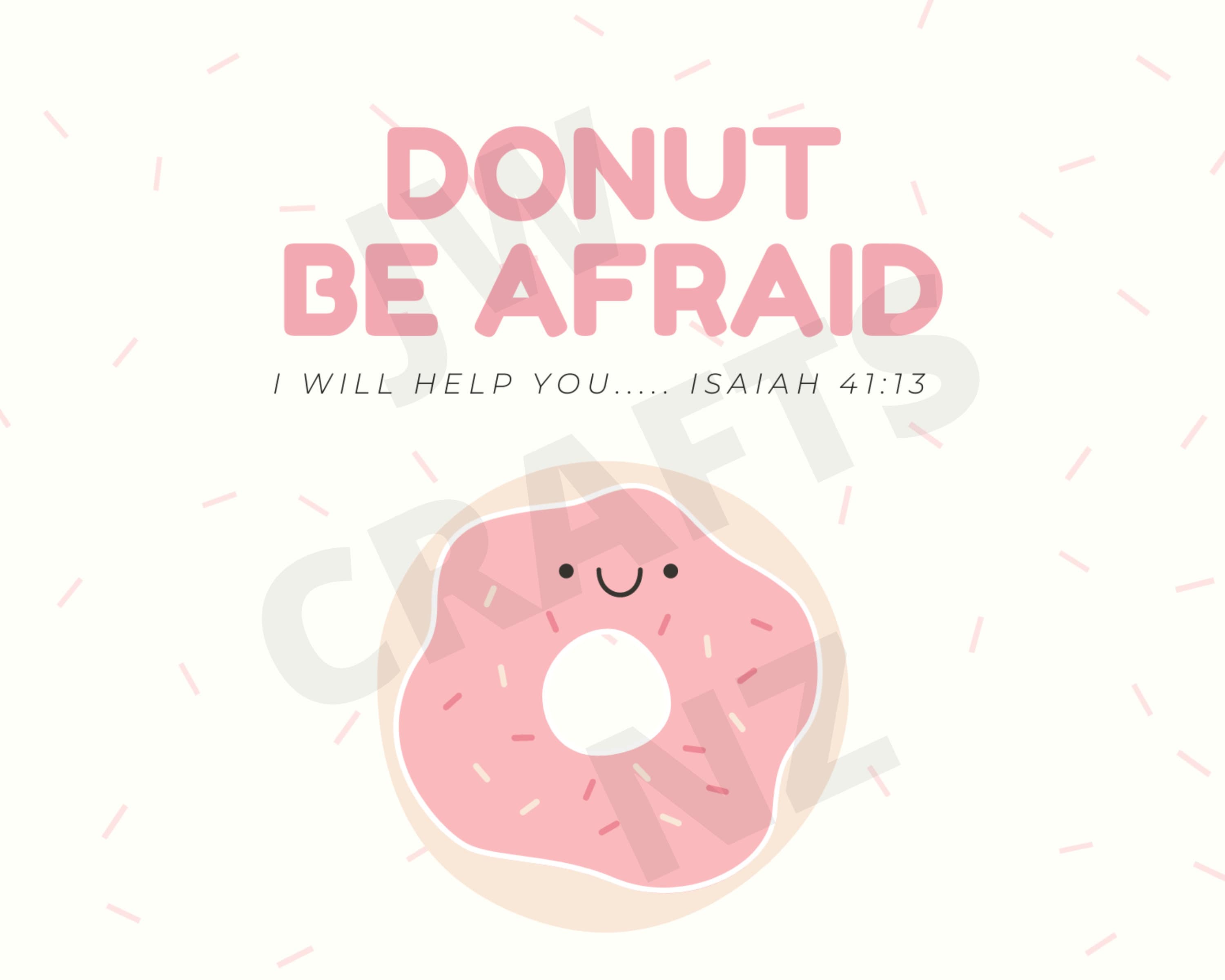 JW Fun Scriptural Encouragement Postcard Donut Be Afraid - Etsy