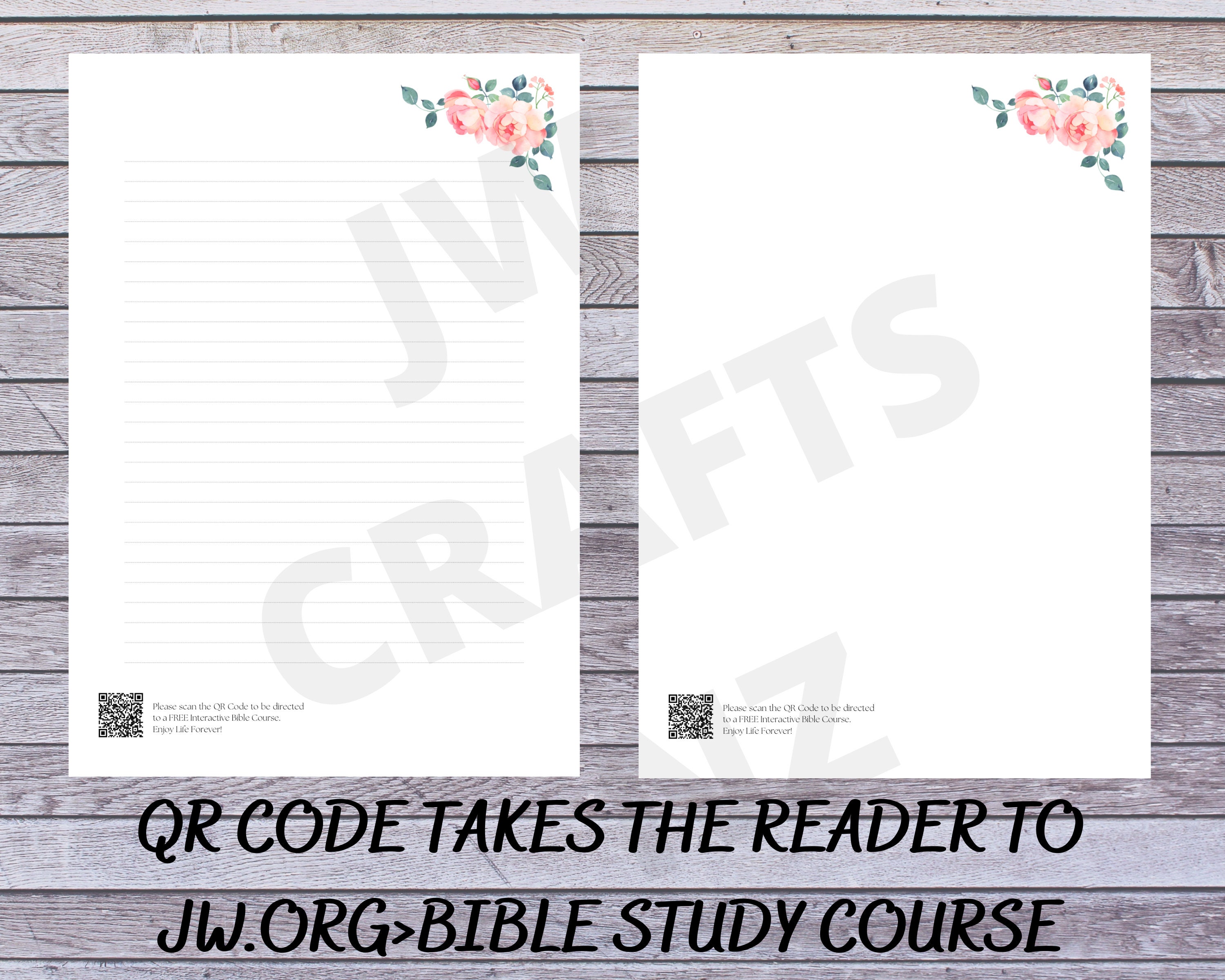 JW 2022 Ministry Campaign Letter Writing Bundleright Hand Flower Corner ...