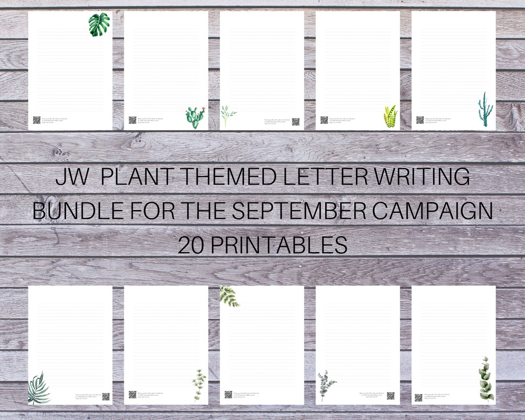 JW Ministry Campaign Letter Writing Plants Bundle . 20 Printables ...