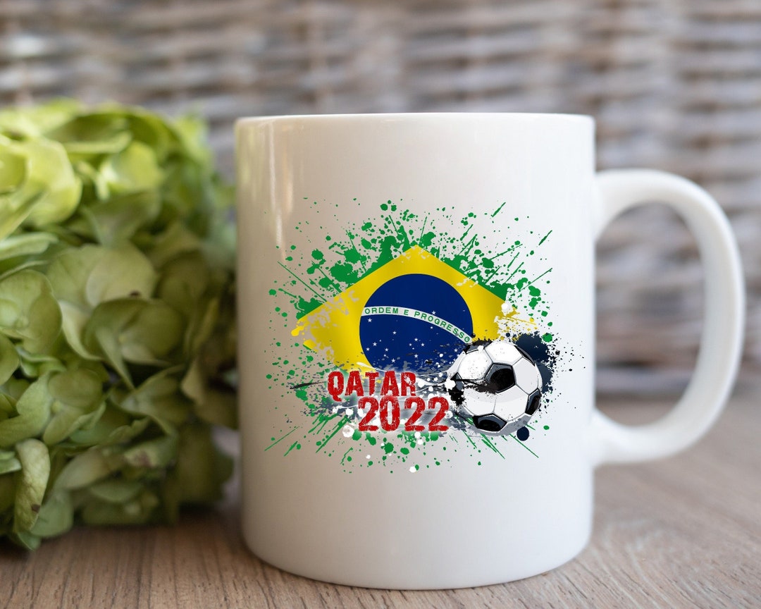Qatar World Cup 2022 Brasil Fan Soccer Mug Qatar 2022 - Etsy