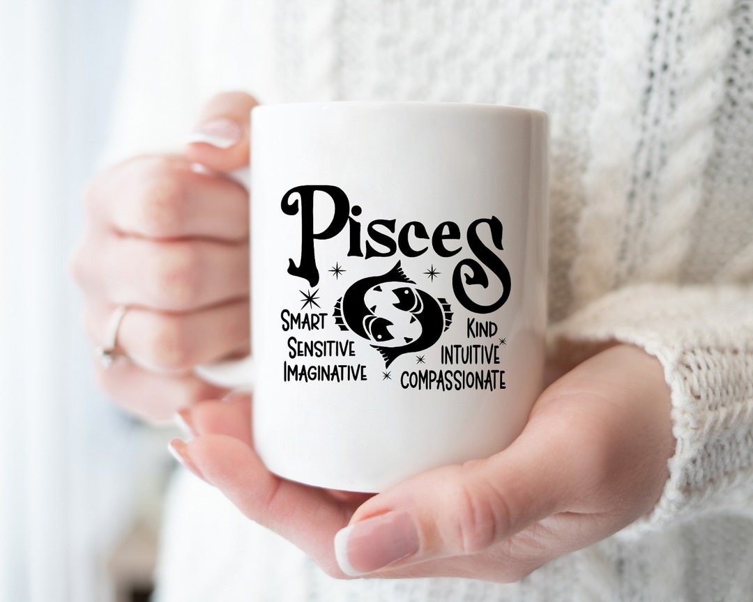 Pisces Zodiac Coffee Mug, Personalized Zodiac Mug, Zodiac Personality ...
