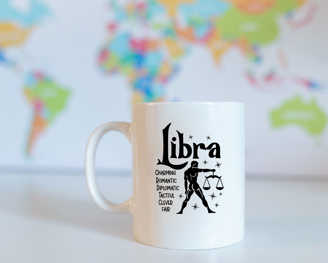 Libra Zodiac Coffee Mug, Personalized Zodiac Mug, Zodiac Personality ...