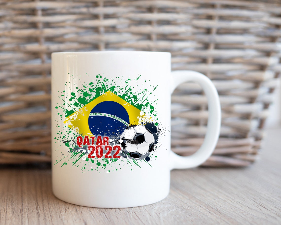 Qatar World Cup 2022 Brasil Fan Soccer Mug Qatar 2022 - Etsy