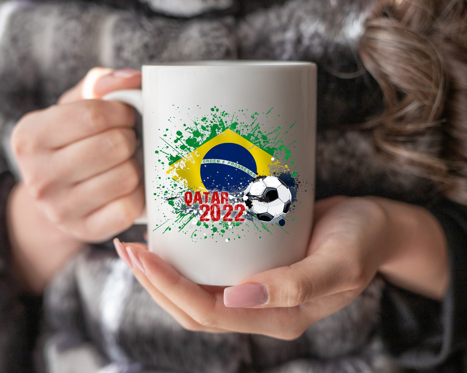 Qatar World Cup 2022 Brasil Fan Soccer Mug Qatar 2022 - Etsy