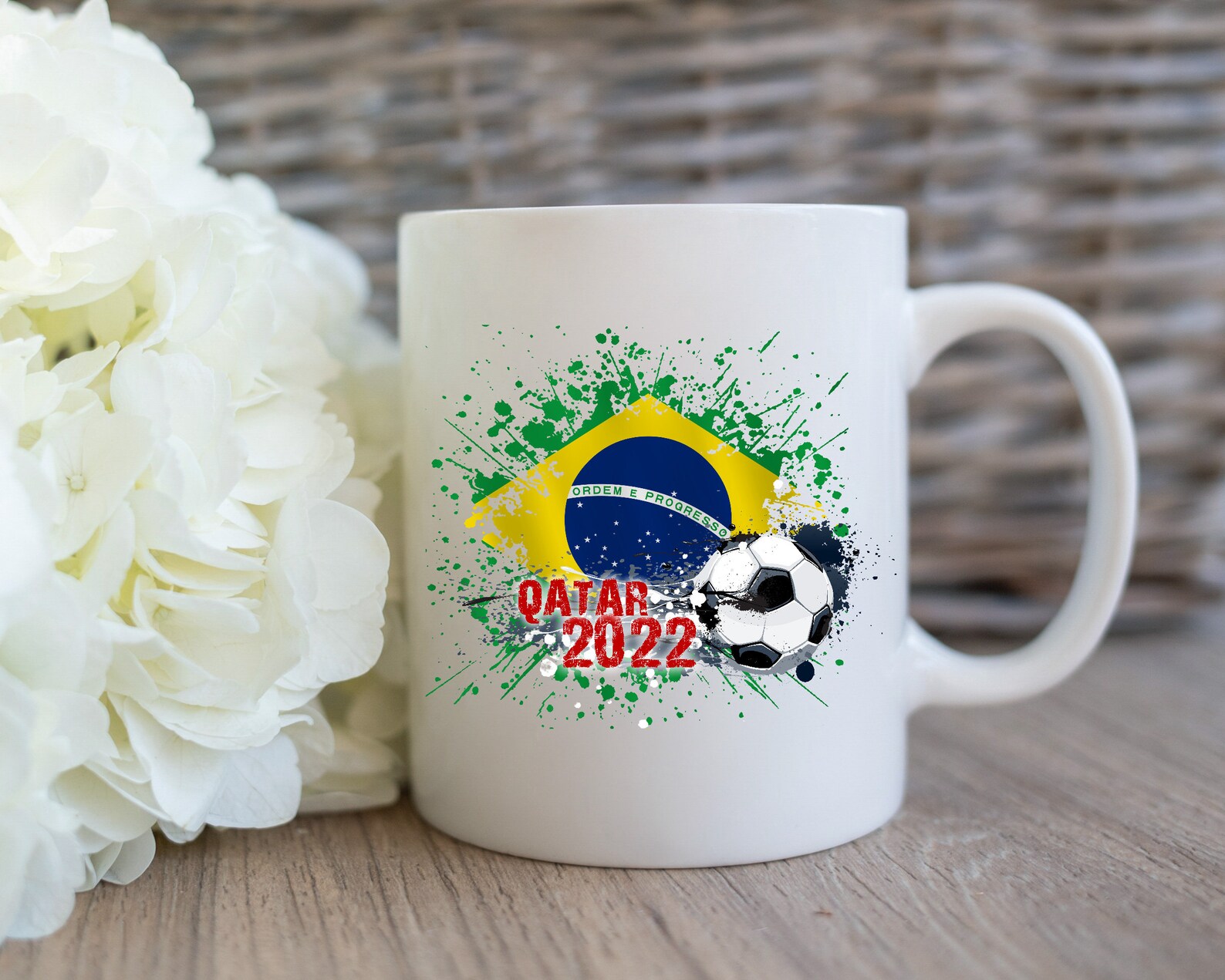Qatar World Cup 2022 Brasil Fan Soccer Mug Qatar 2022 - Etsy