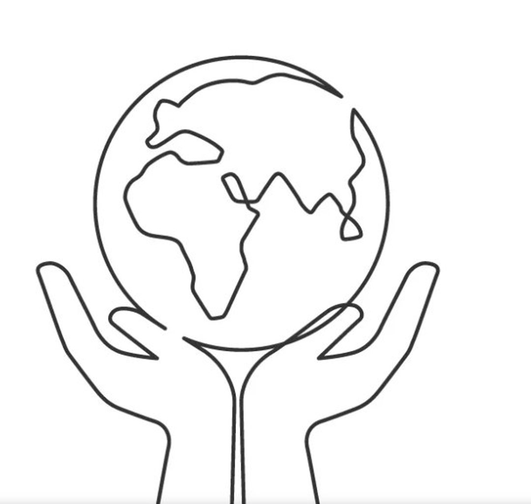 Symbol of World Peace. Human Hand Supporting the Earth - Etsy