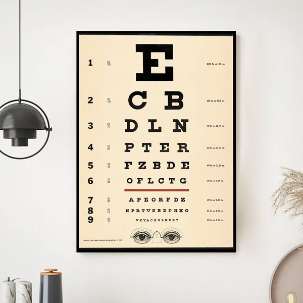 Vintage Eye Chart - Etsy