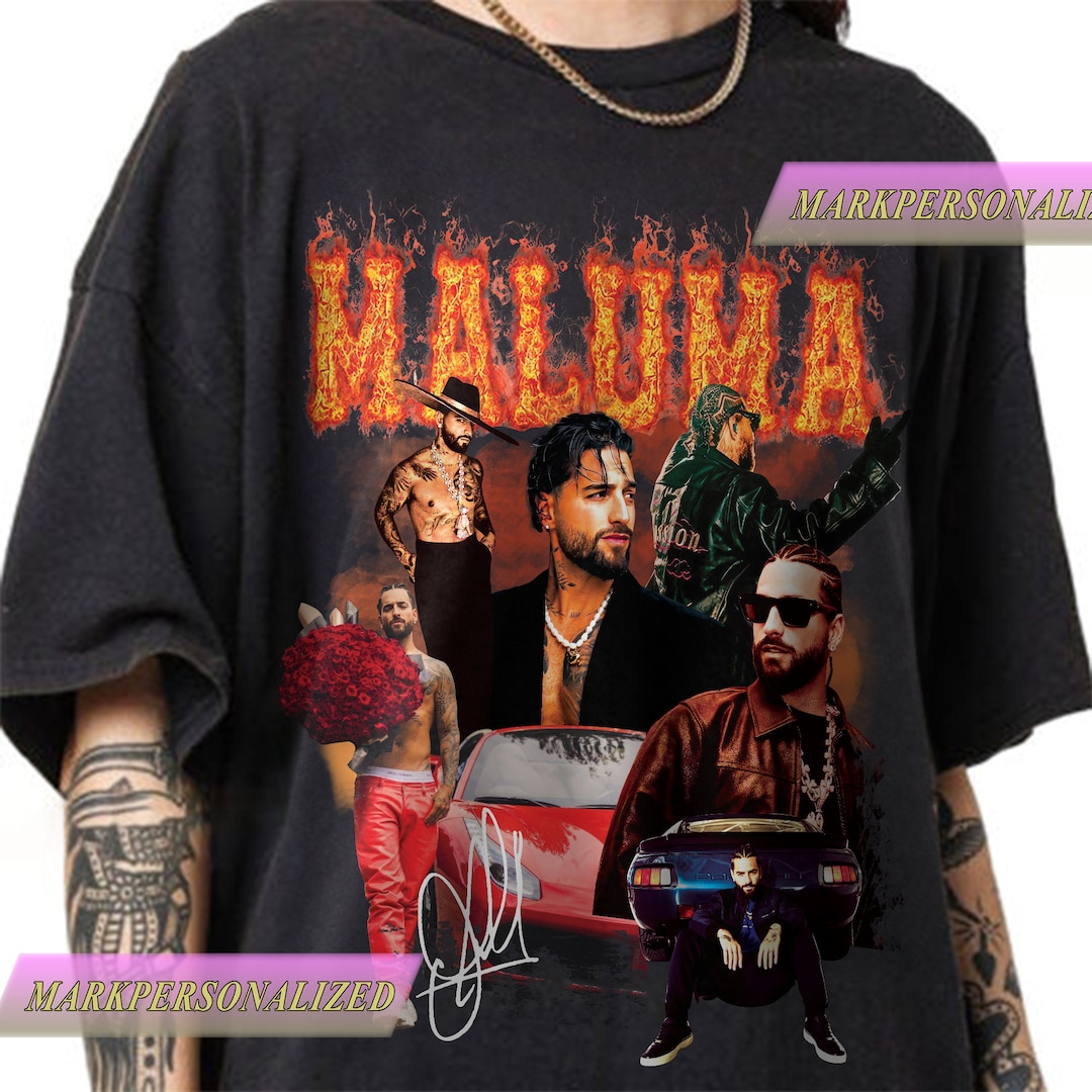 Vintage Maluma 90s Png, Maluma Bootleg Shirt Design, Retro Maluma Png ...