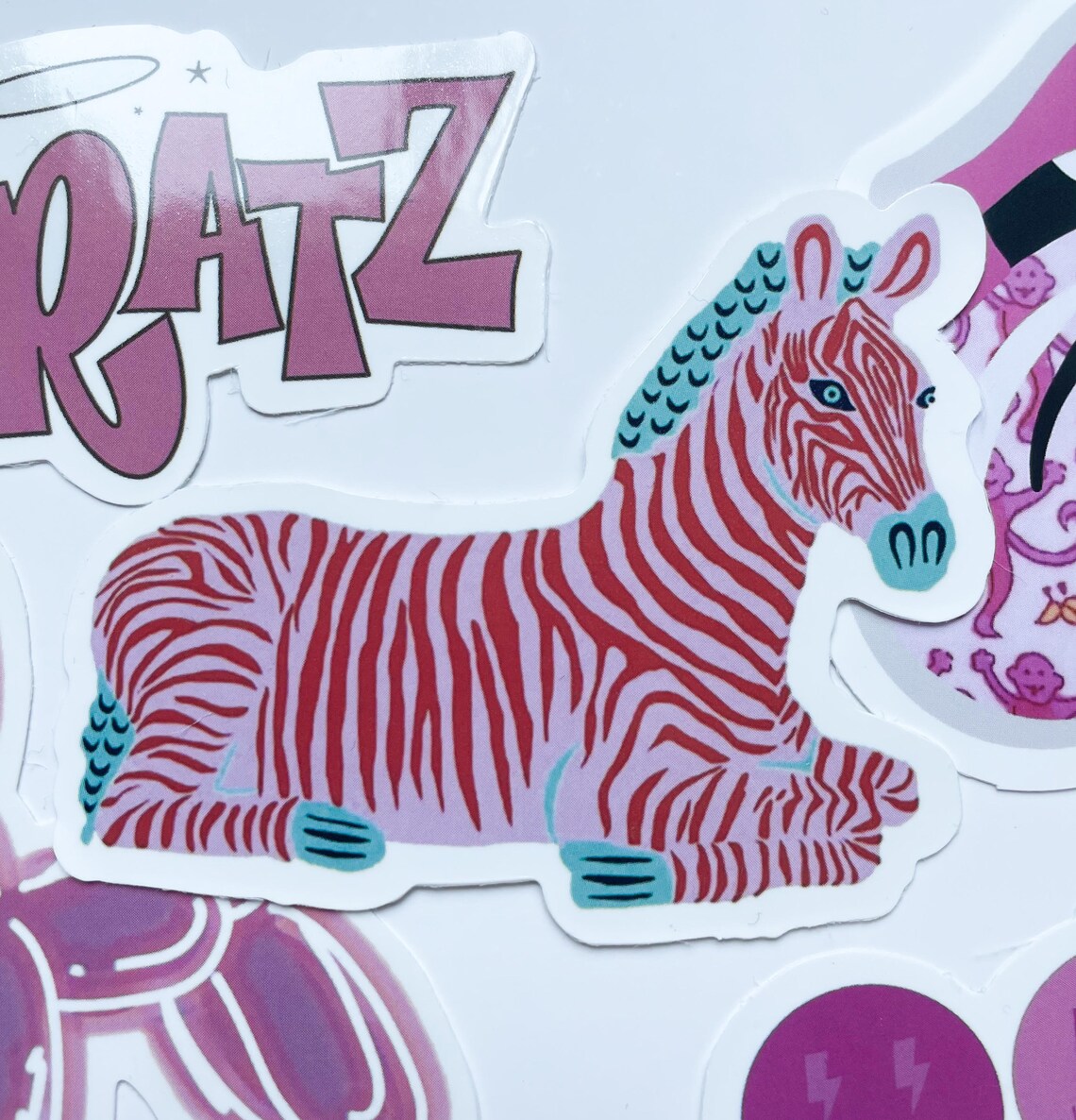 Preppy Sticker Pack of 5, Pink Pack of Waterproof Stickers, Water ...