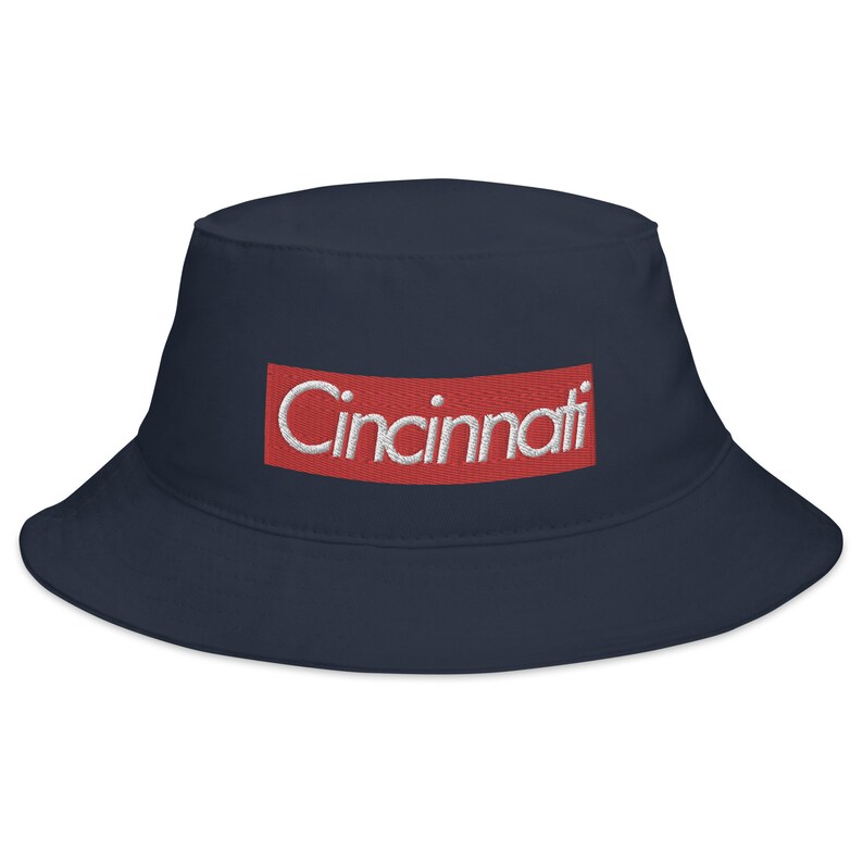 Cincinnati "supreme" Font Cincinnati Baseball Bucket Hat - Etsy