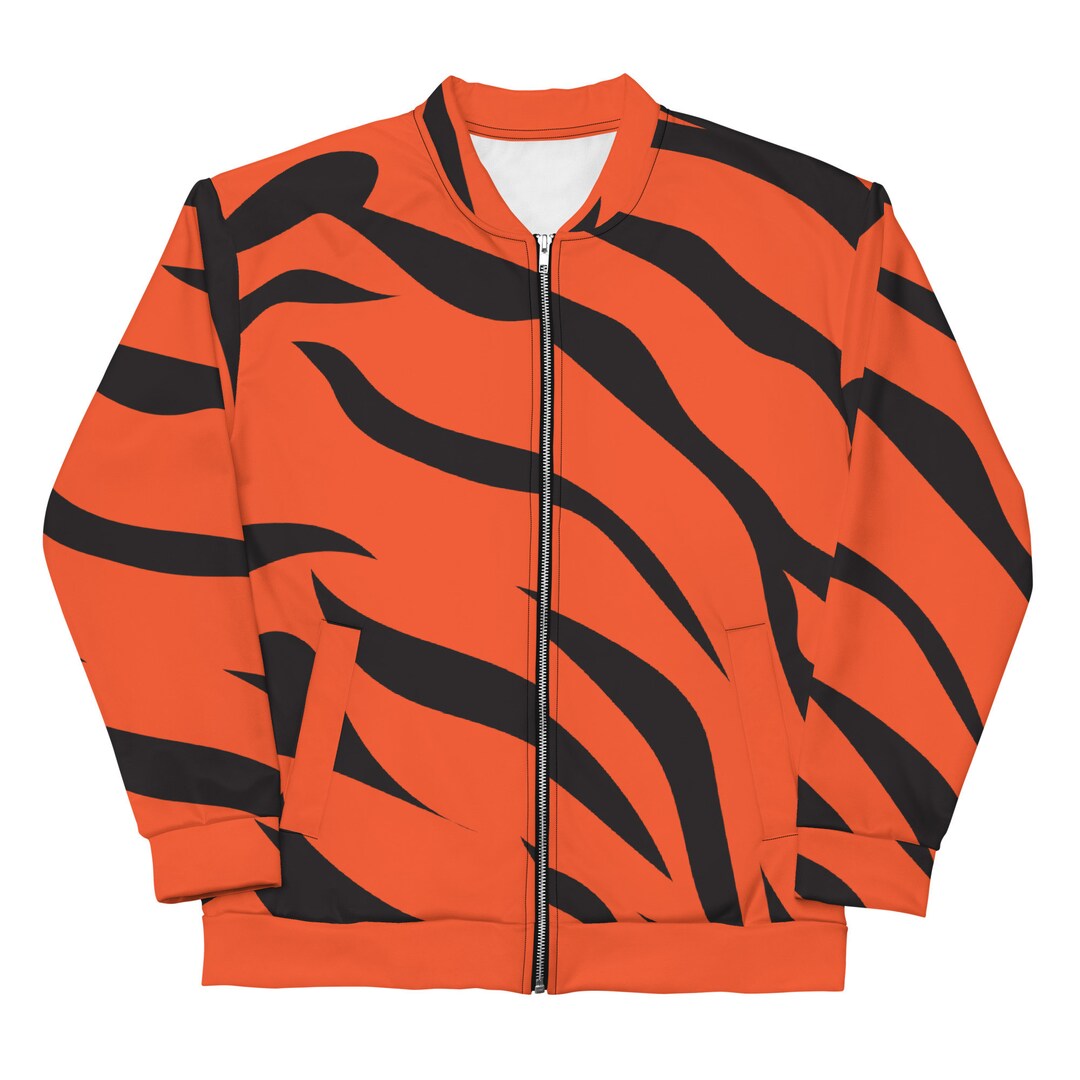 Tiger Stripe Unisex Bomber Jacket - Etsy