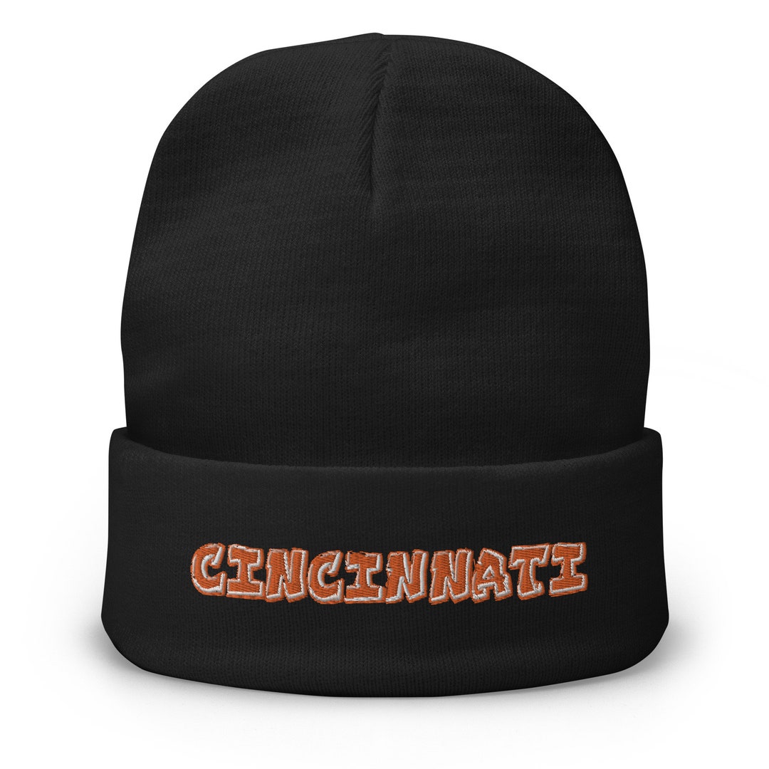 Cincinnati Graffiti Embroidered Beanie - Etsy