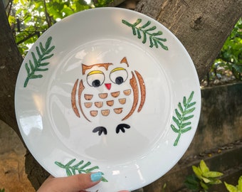 Owl Dinner Plate - Etsy