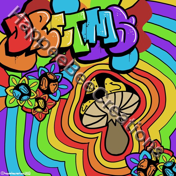 Psychedelic Graffiti Poster - Etsy