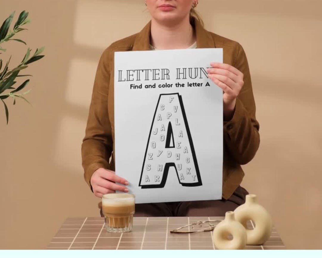 Printable Letter Hunt Coloring Pages for Kids Alphabet Recognition ...