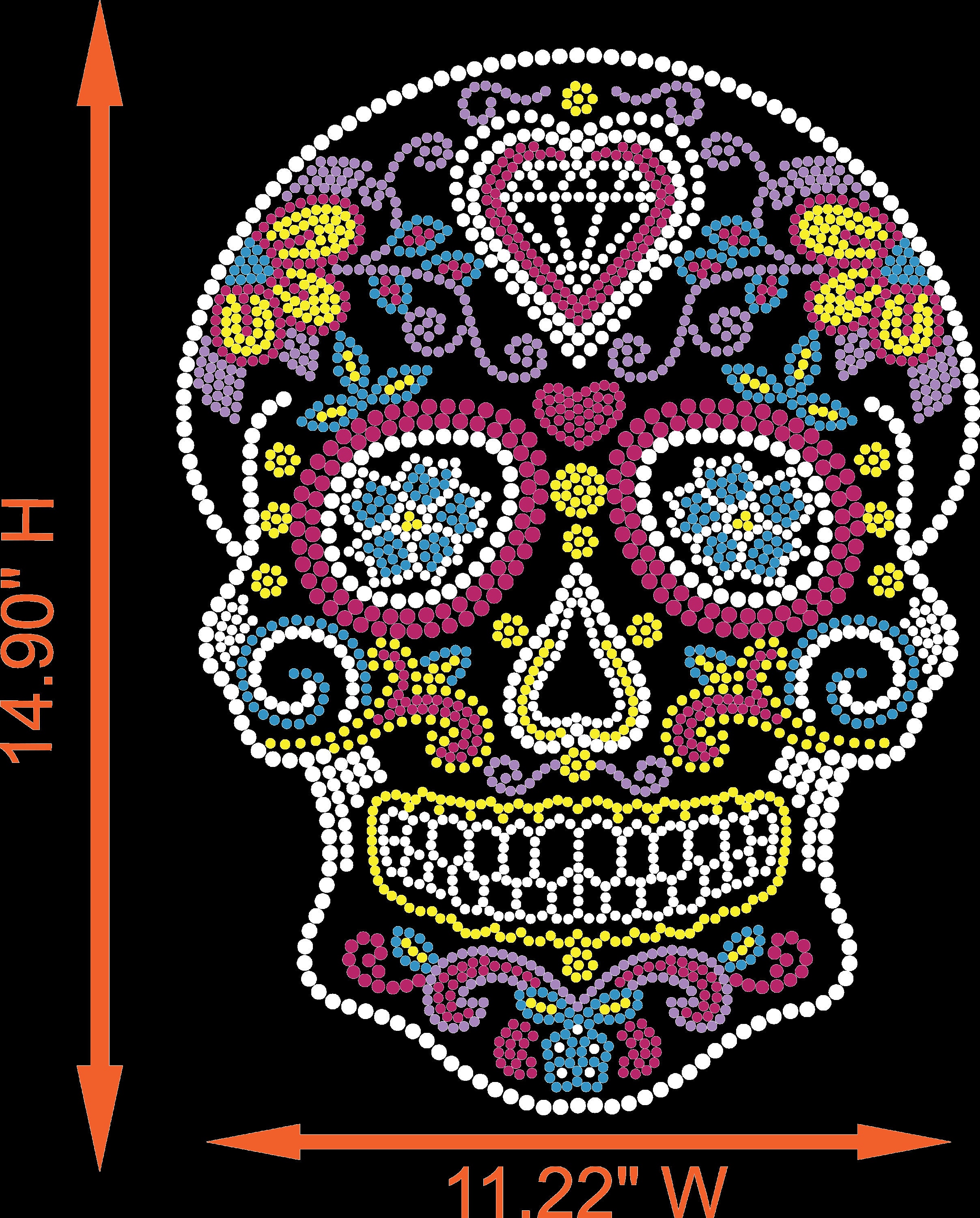 Sugar Skull Rhinestone Template Svg,pdf,png,svg,studio3 Cameo - Etsy