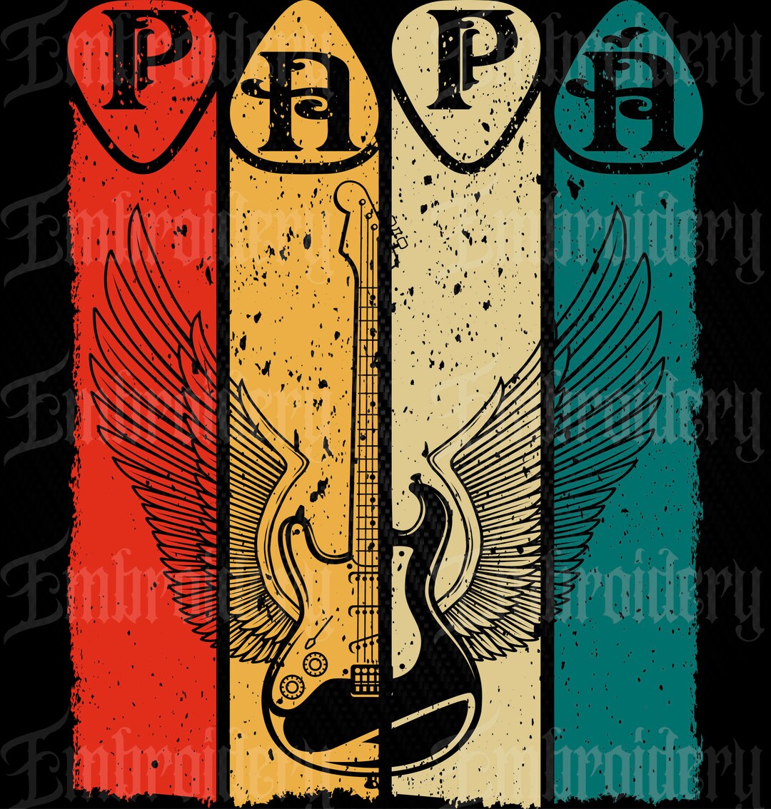 Dad Guitar Grunge Style PNG File for Sublimation, Dtg or Dtf. - Etsy