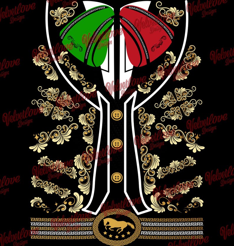 Mariachi Charro Mexicano Ver2 3 Styles. Svg, AI,PDF,PNG,STUDIO3 Cameo ...