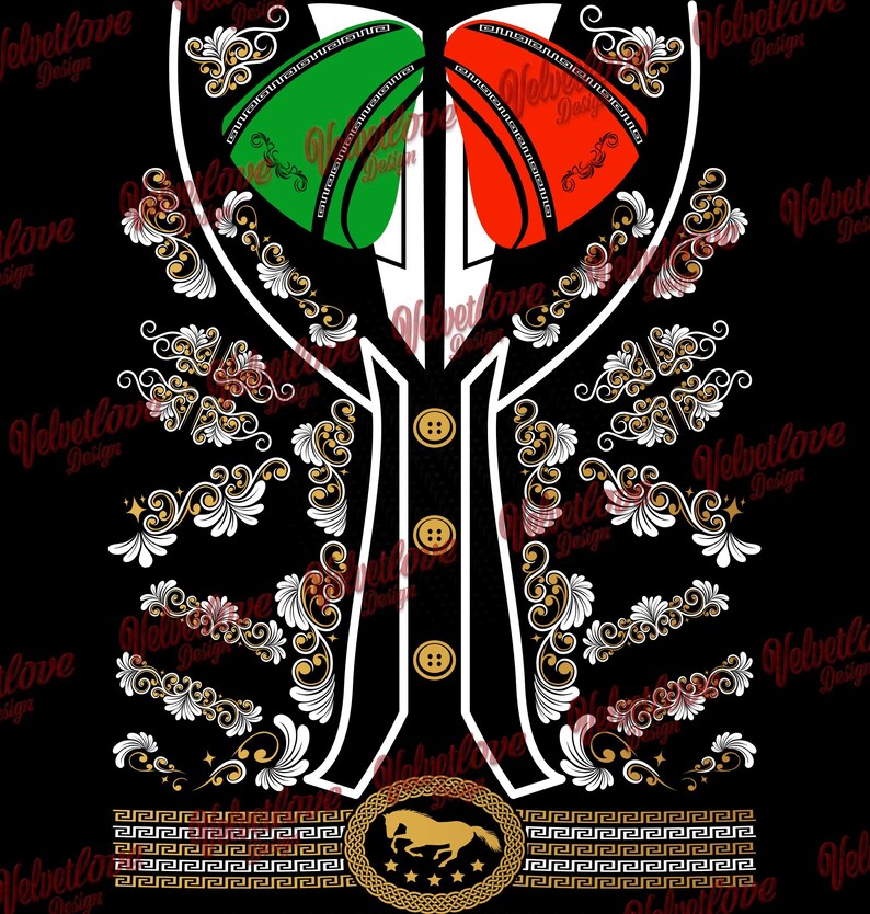 Mariachi Charro Mexicano Ver2 3 Styles. Svg, AI,PDF,PNG,STUDIO3 Cameo ...