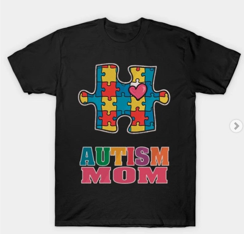 Autism Mom Embroidery Effect Png For Dtf Dtg Sublimation Etsy