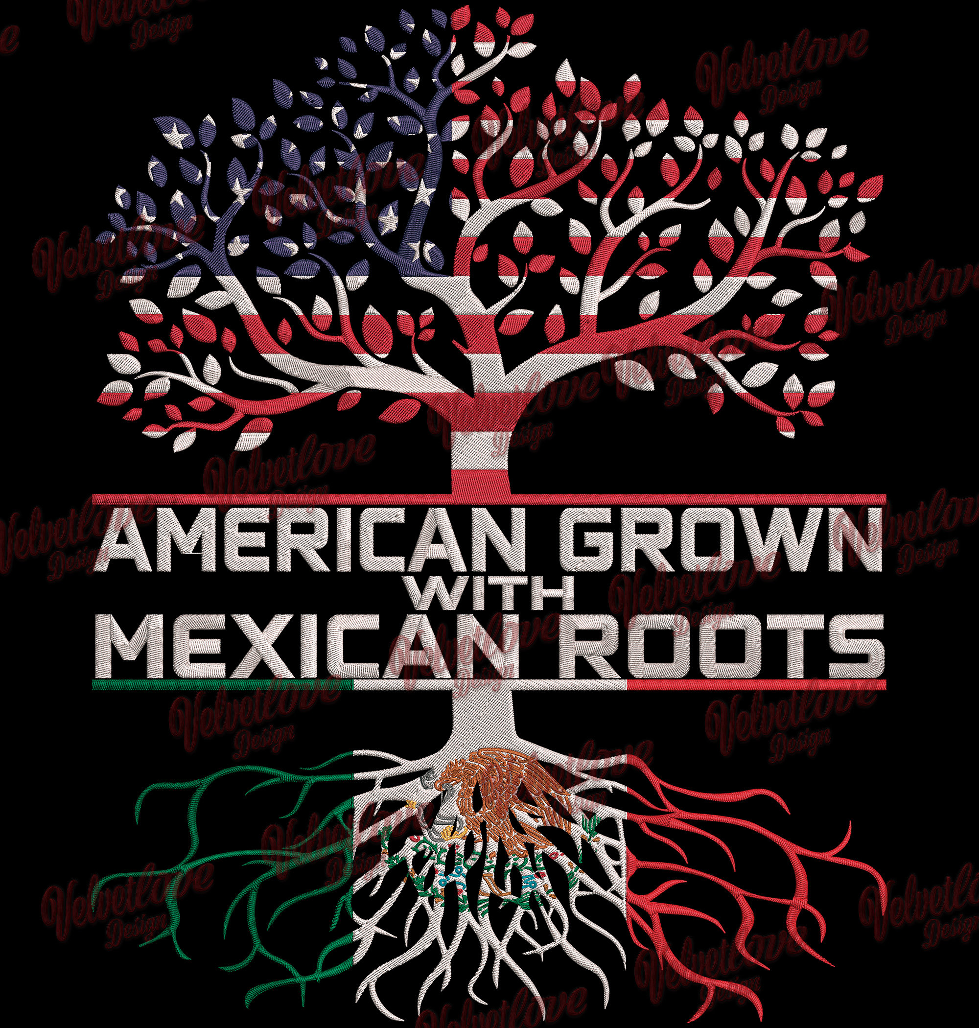 American Grown With Mexican Roots Png for DTF, DTG SUBLIMATION With ...