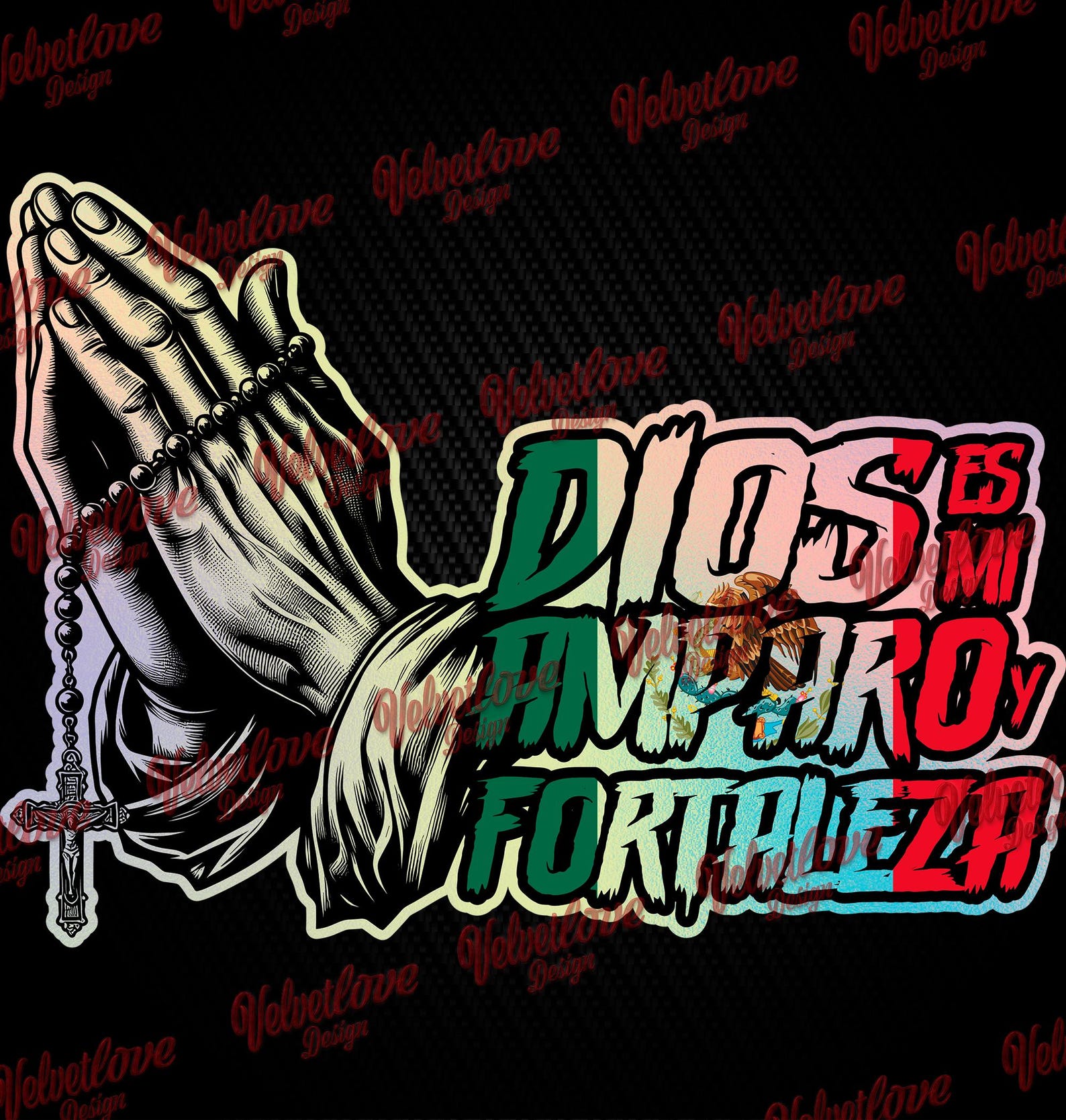 Dios Es Mi Amparo Y Fortaleza Sticker for Dtg,dtf or Sublimation. PDF ...