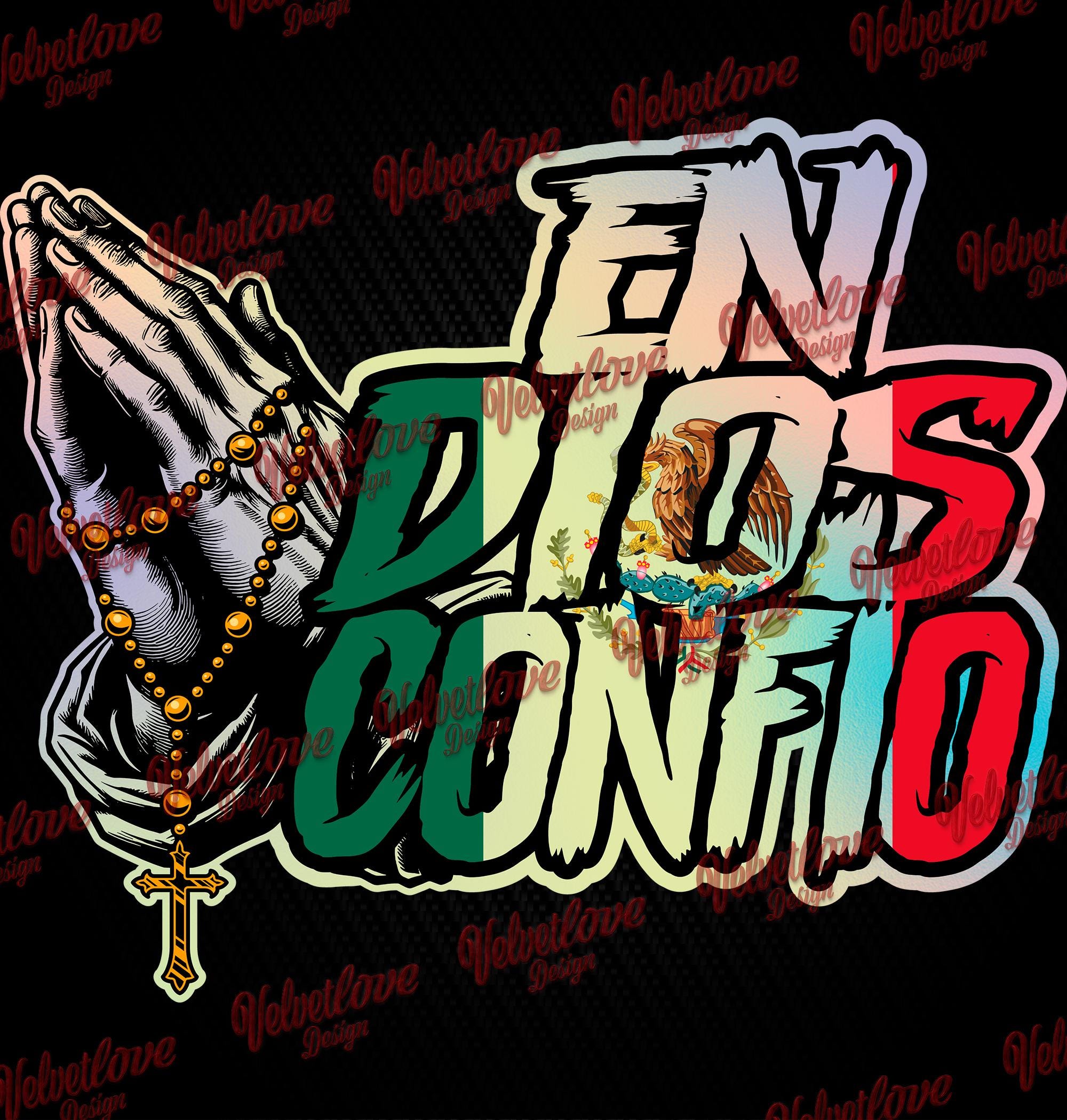 En Dios Confío Sticker for Dtg,dtf or Sublimation. PDF,SVG / PNG - Etsy